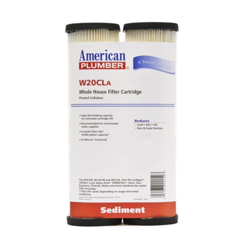 American Plumber W20CLA Whole House Sediment Water Filter Cartridge (2 ...