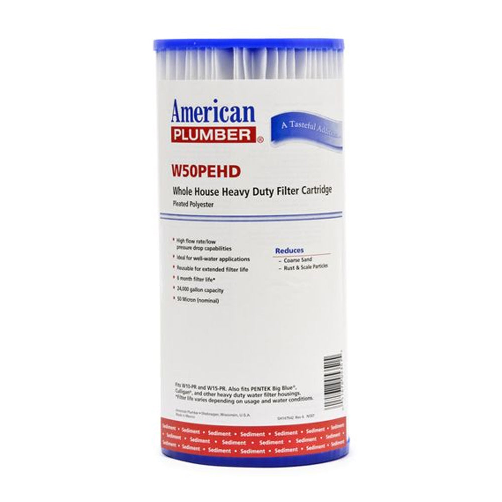 American Plumber W50PEHD Whole House Heavy Duty Filter Cartridge– Water ...