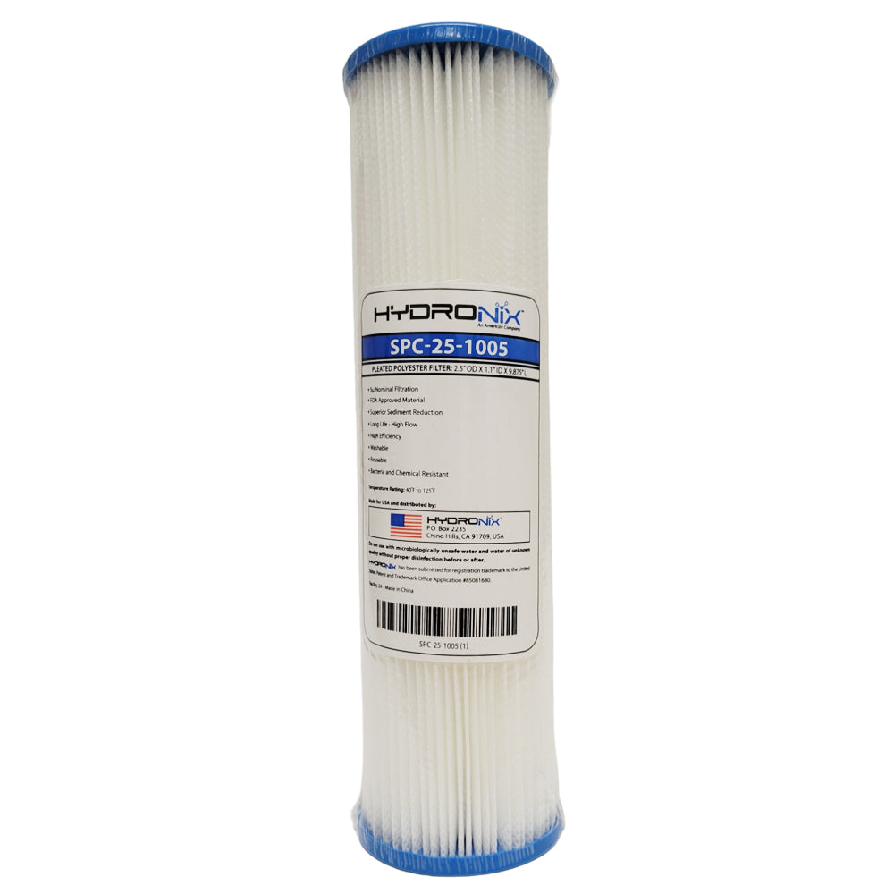 Hydronix SPC-25-1005 Pleated Sediment Water Filter– Water-Softeners ...