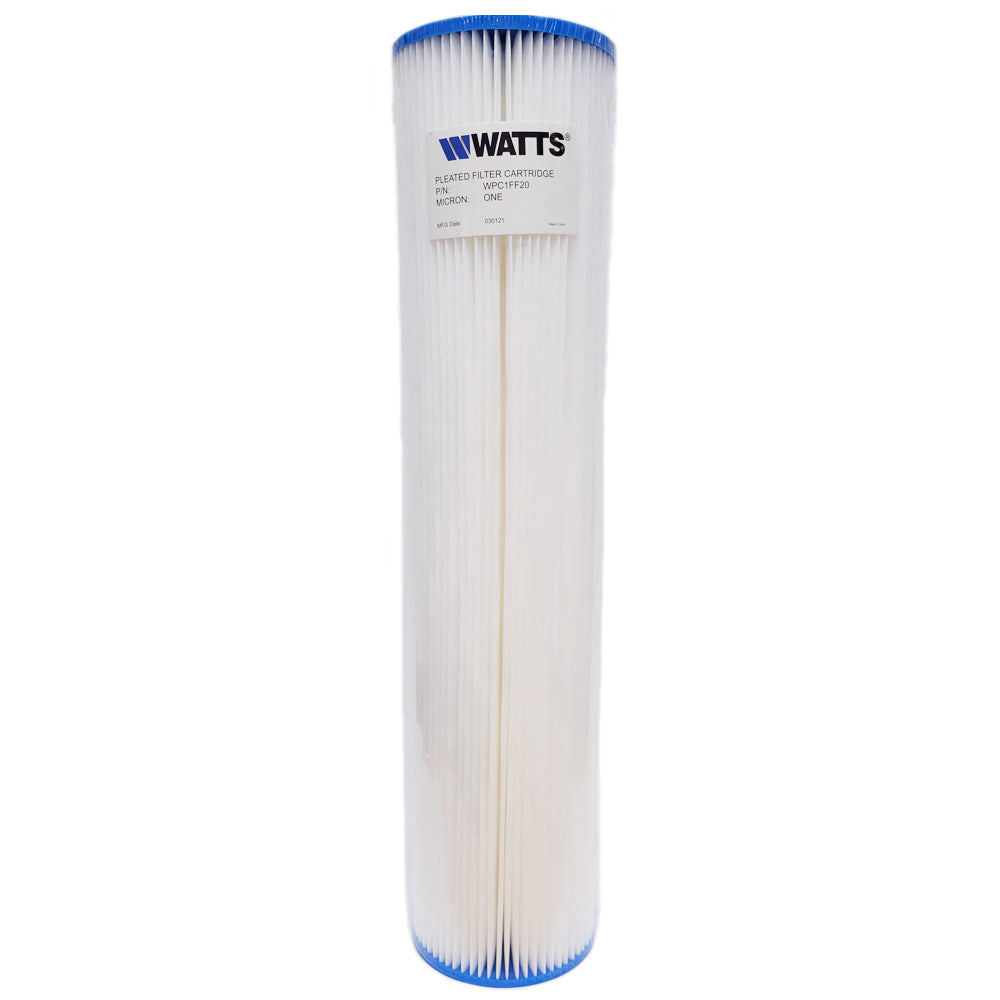 Watts WPC1FF20 1 Micron Pleated Water Filter– Water-Softeners-Filters.com