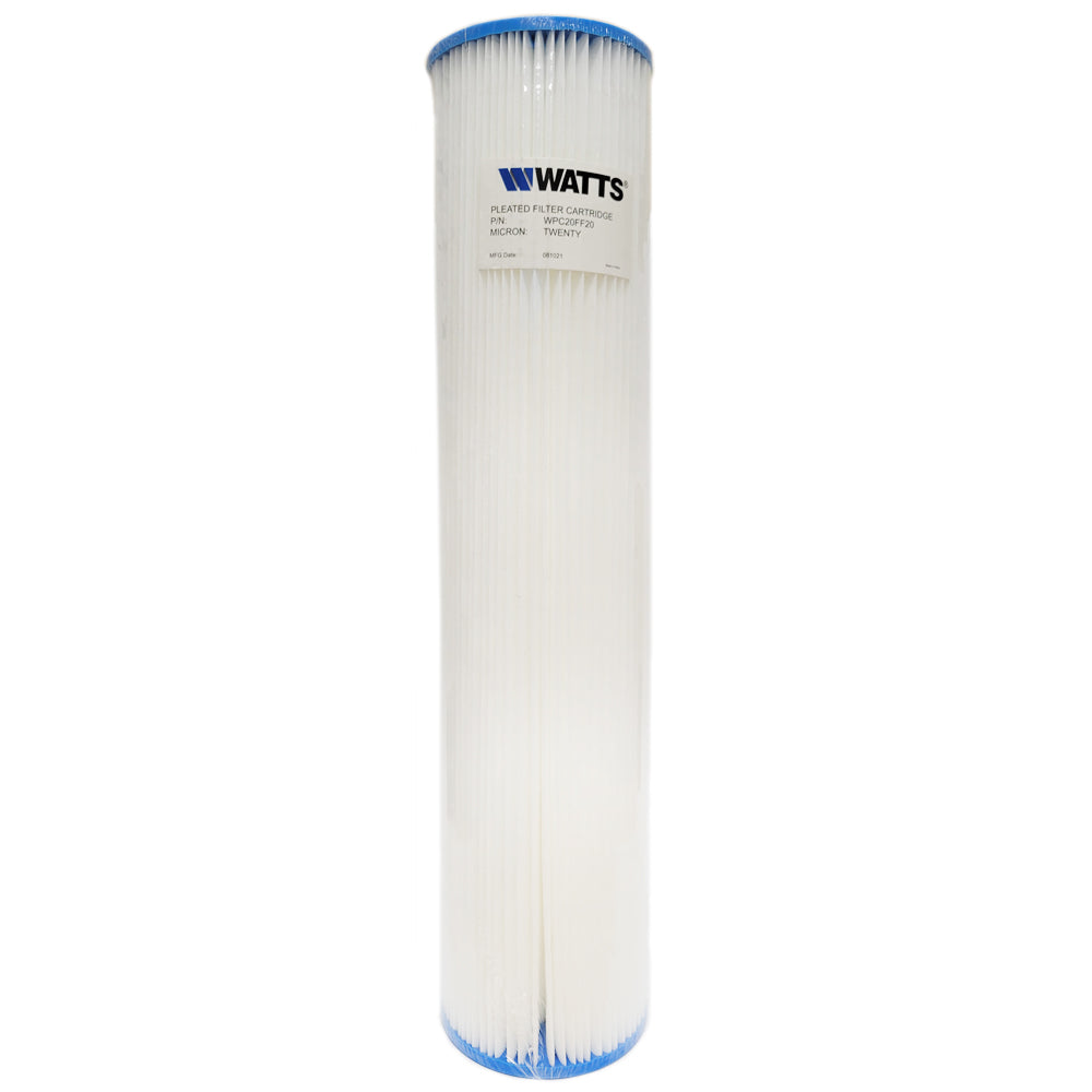 Watts WPC20FF20 20 Micron Pleated Water Filter– Water-Softeners-Filters.com