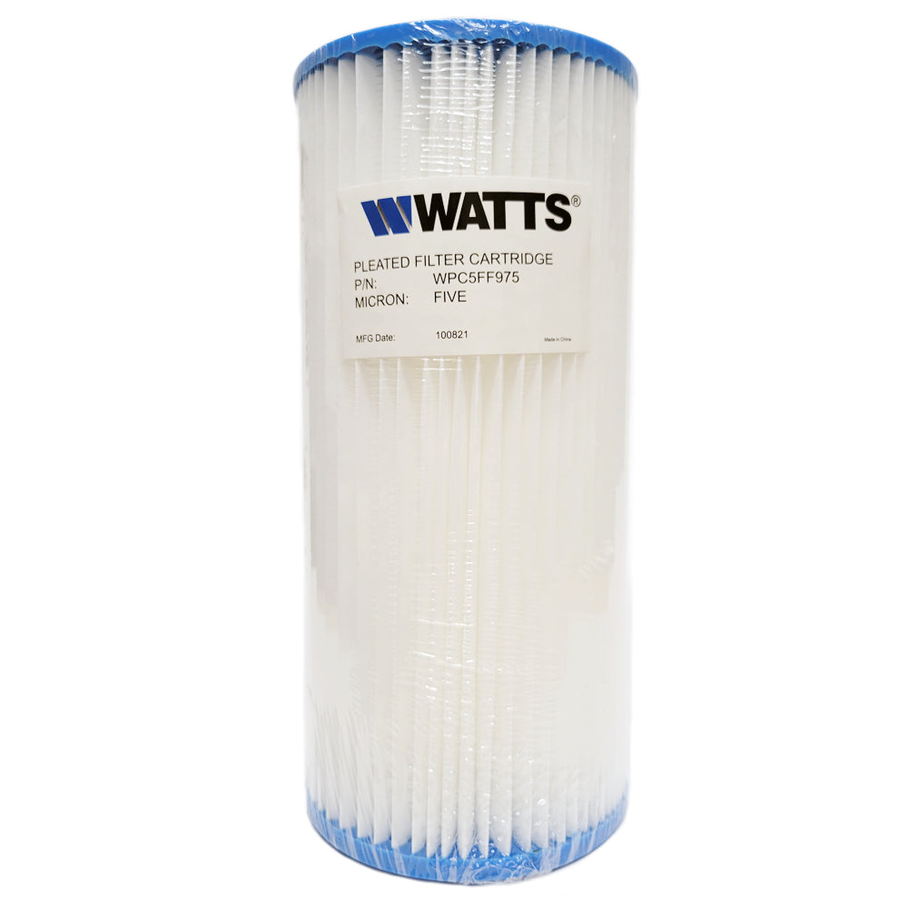 Watts WPC5FF975 5 Micron Pleated Water Filter– Water-Softeners-Filters.com